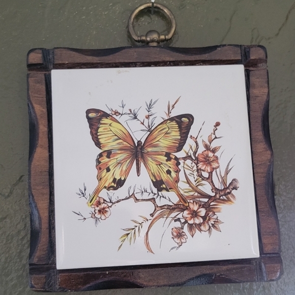 Jerry Schultz | Accents | Vintage Jerry Schultz Butterfly Ceramic Tile ...